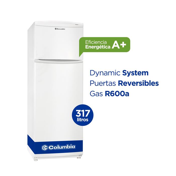 Heladera Columbia Con Freezer A+ 317 Litros Color Blanco | Beneficios ...